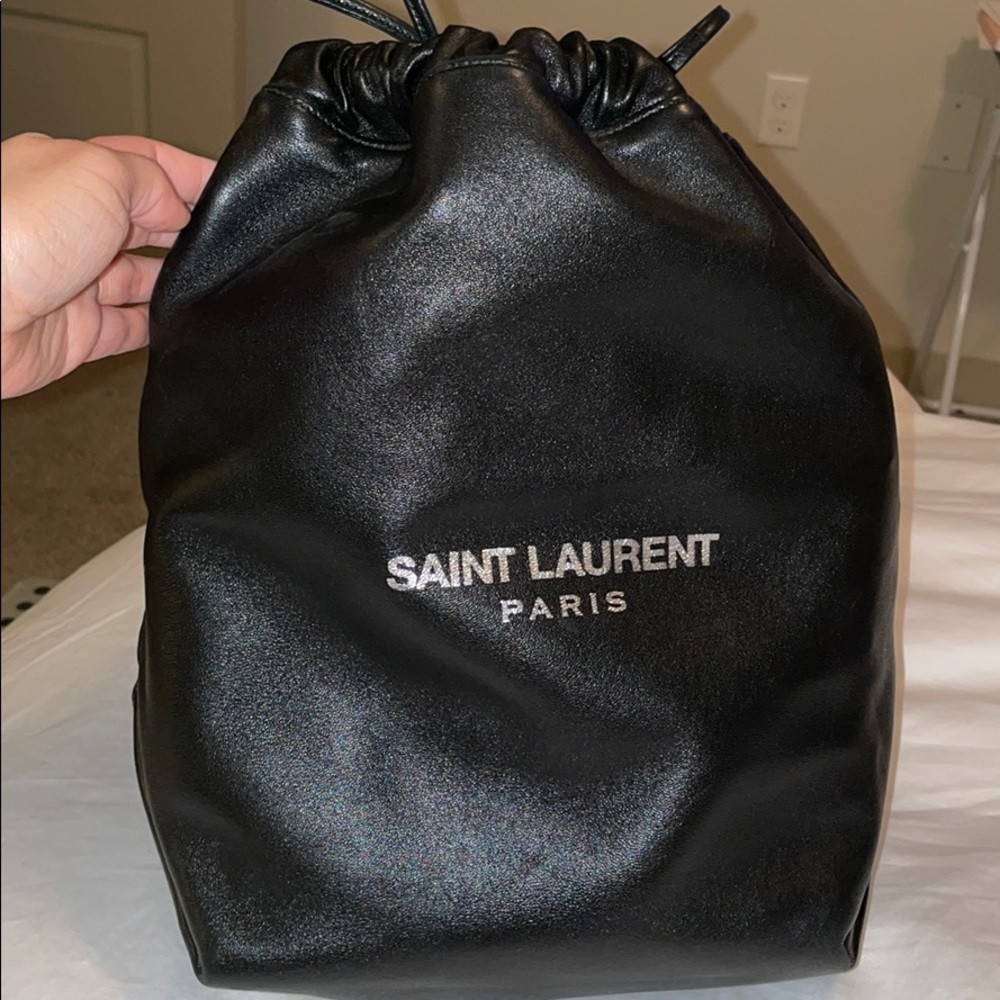 Saint Laurent Teddy Drawstring Bucket Bag - Gem